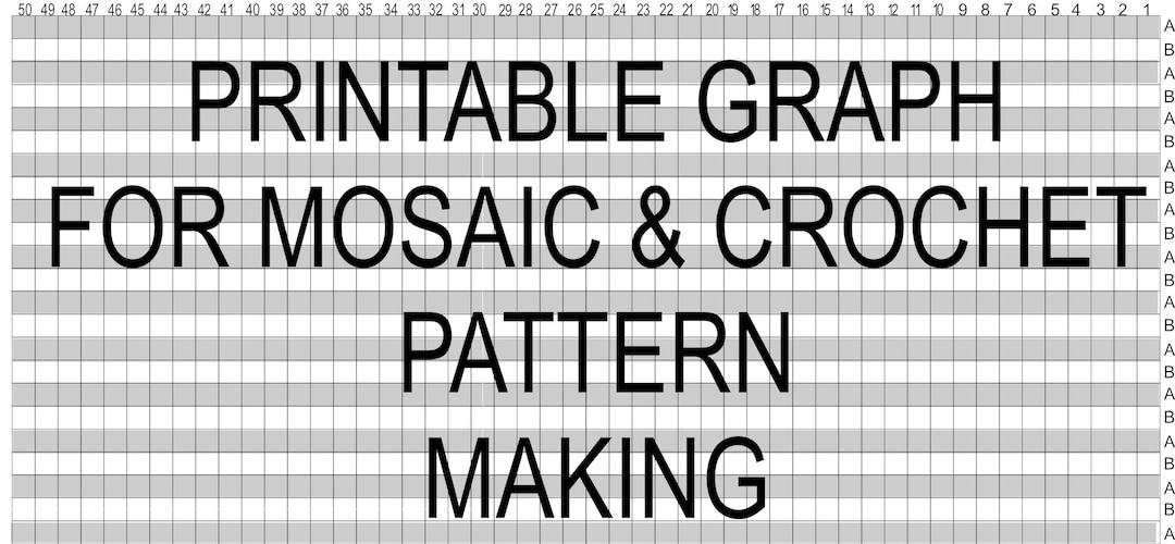 Printable Graph Chart for DIY Pattern Making for Crochet and Mosaic ...