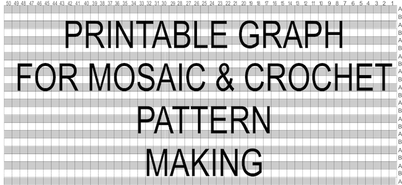Printable Graph Chart for DIY Pattern Making for Crochet and Mosaic ...