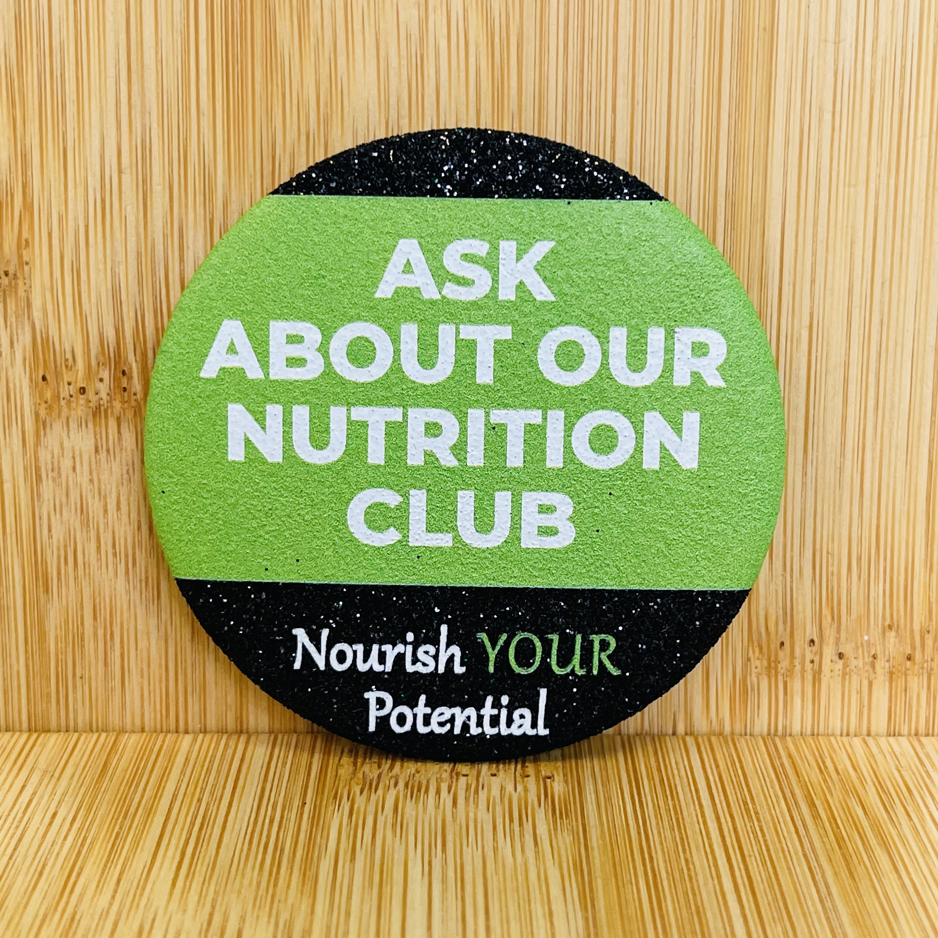 Sparkly Badge - Ask About My Nutrition Club - Etsy