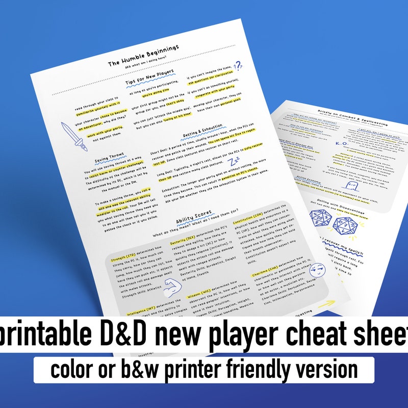 Dungeons and Dragons Dm Cheat Sheet - Etsy