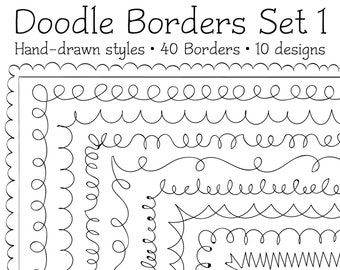 Cute Doodle Page Borders 02 - Etsy