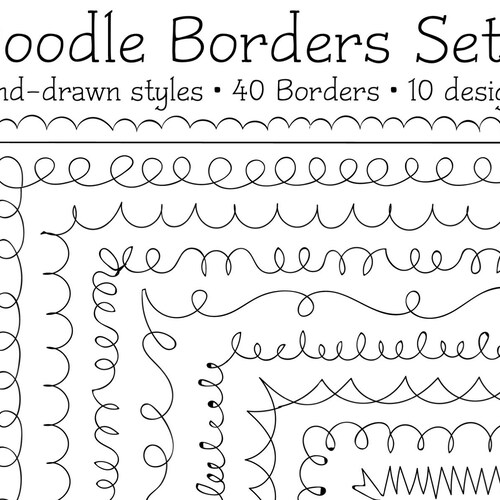 Cute Doodle Page Borders 02 - Etsy