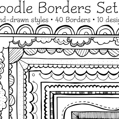 Cute Doodle Page Borders 02 | Etsy