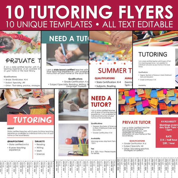 Tutoring Flyer - Etsy