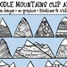 Mountains Clip Art Doodles | Etsy