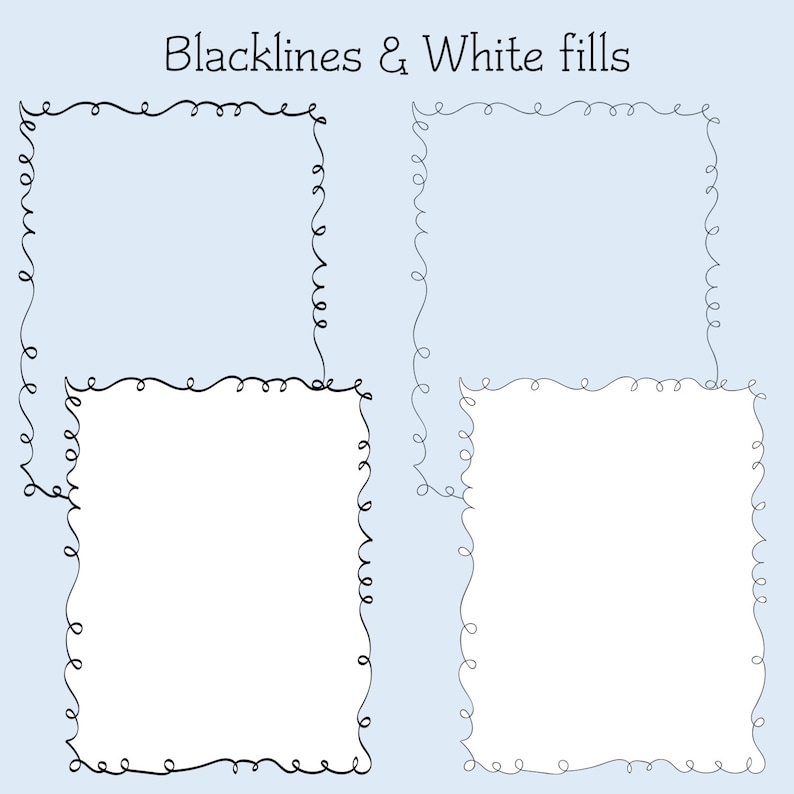 Cute Doodle Page Borders - 01 - Etsy