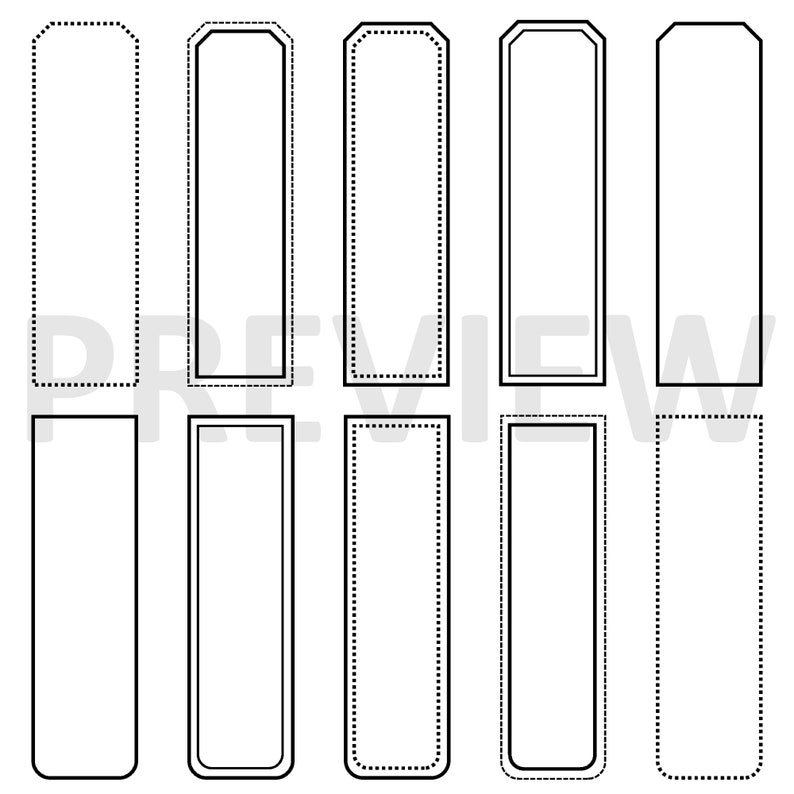 Bookmarks Templates Clip Art - Etsy