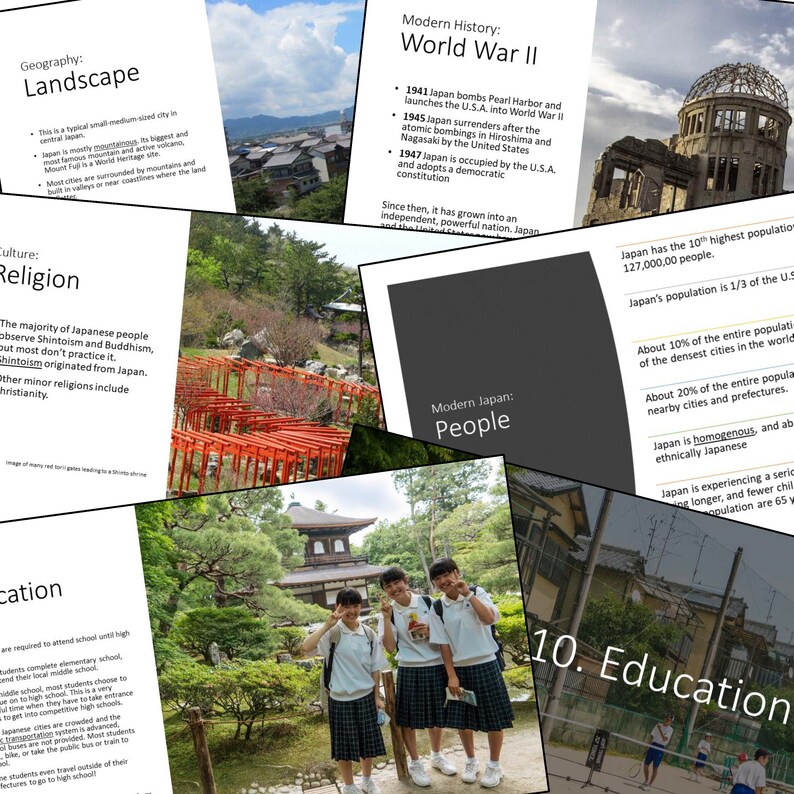 JAPAN Country Study Powerpoint: Geography, History, Culture, Government ...