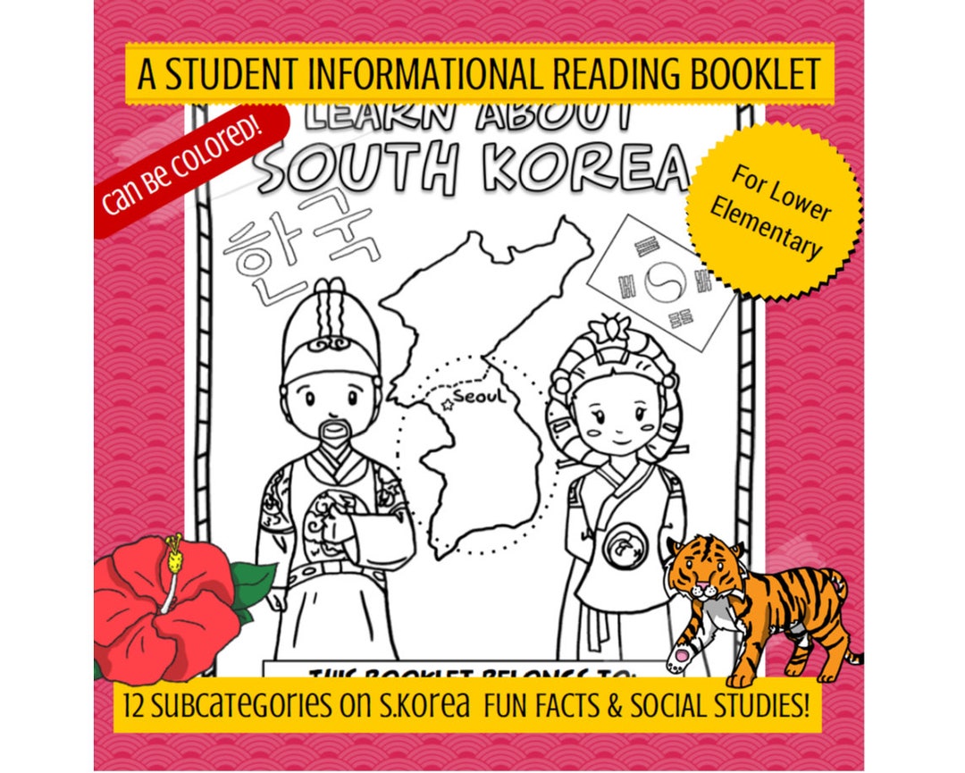 KOREA - Learn About Korea Booklet Nonfiction Country Study - Etsy