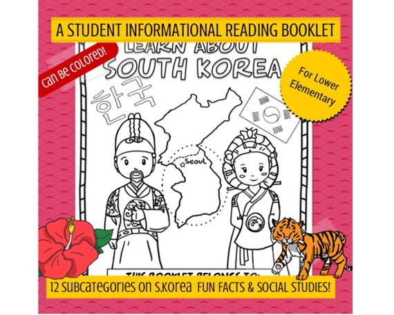 KOREA Learn About Korea Booklet Nonfiction Country Study | Etsy