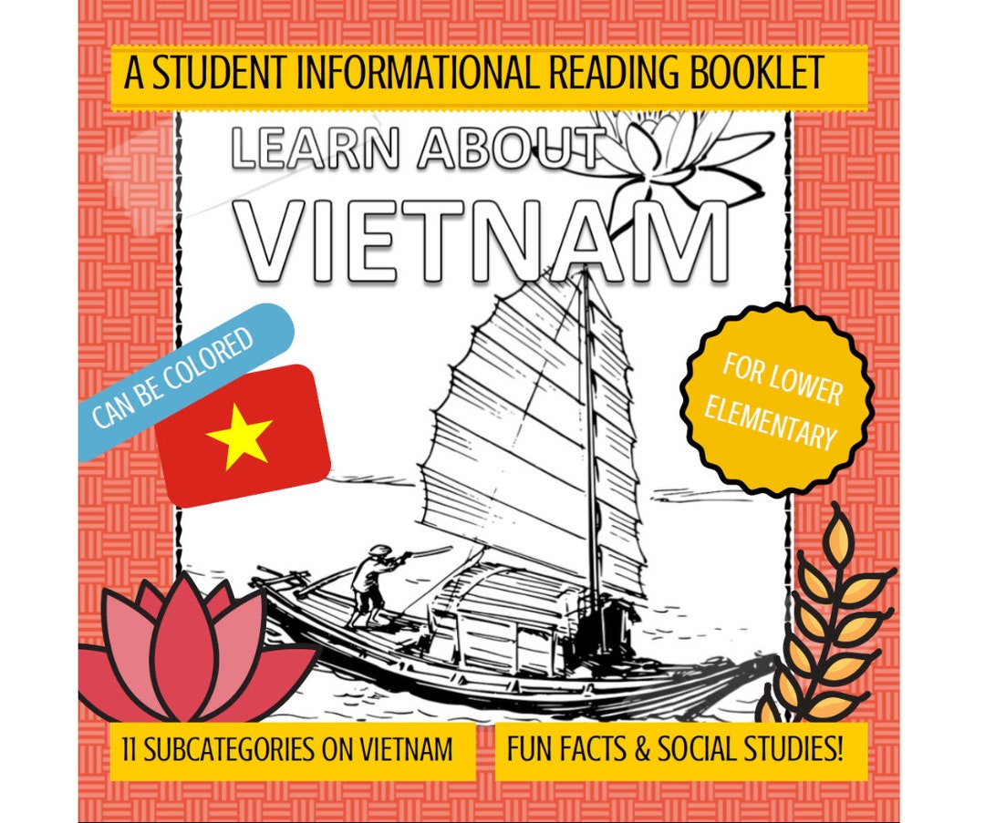 VIETNAM - Learn About Vietnam Booklet Nonfiction Country Study - Etsy