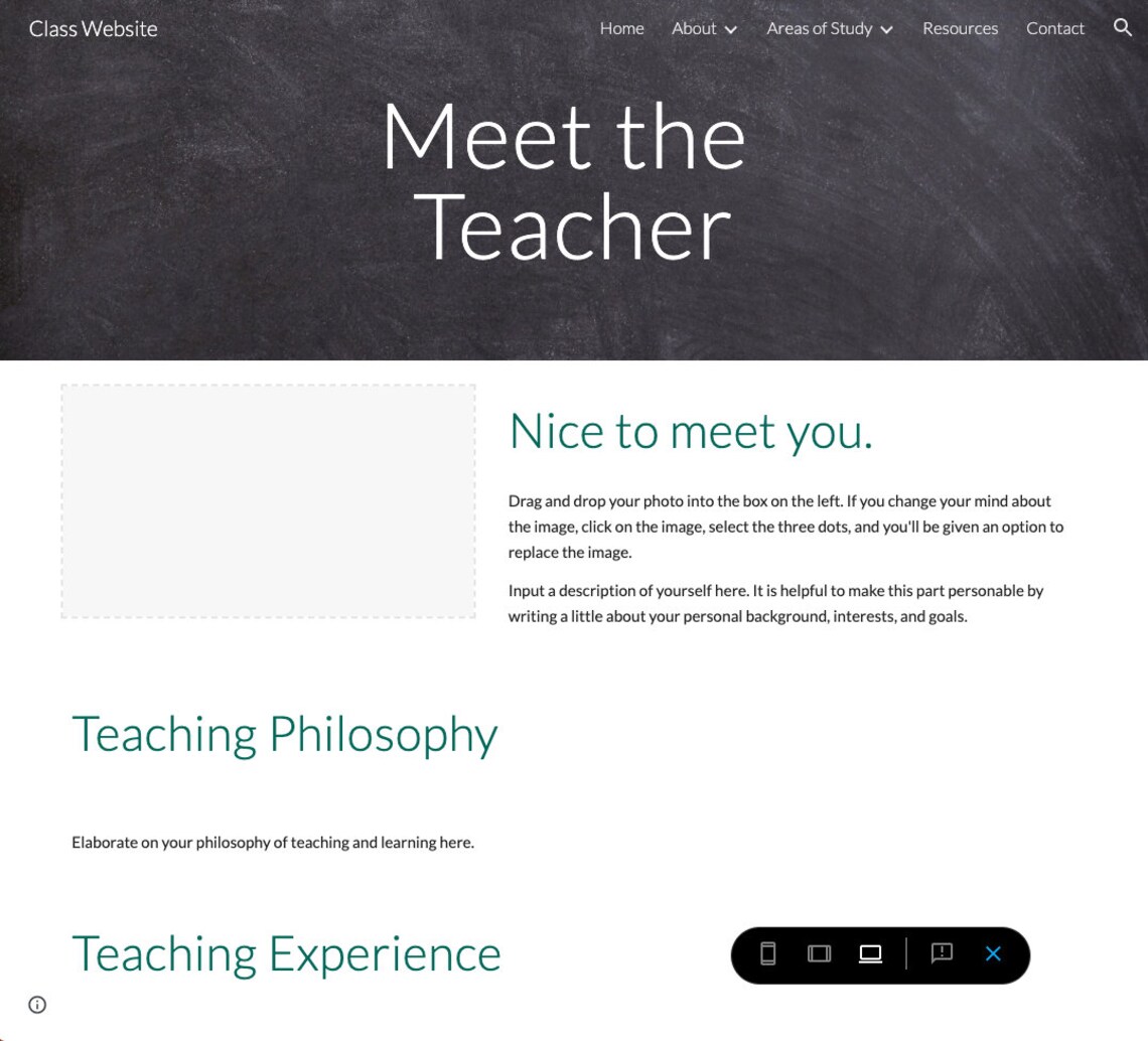 Class Website Template for Google Sites - Etsy