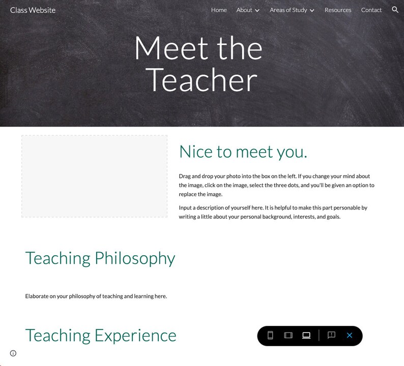 Class Website Template for Google Sites - Etsy