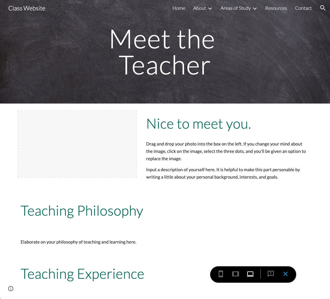 Class Website Template for Google Sites - Etsy