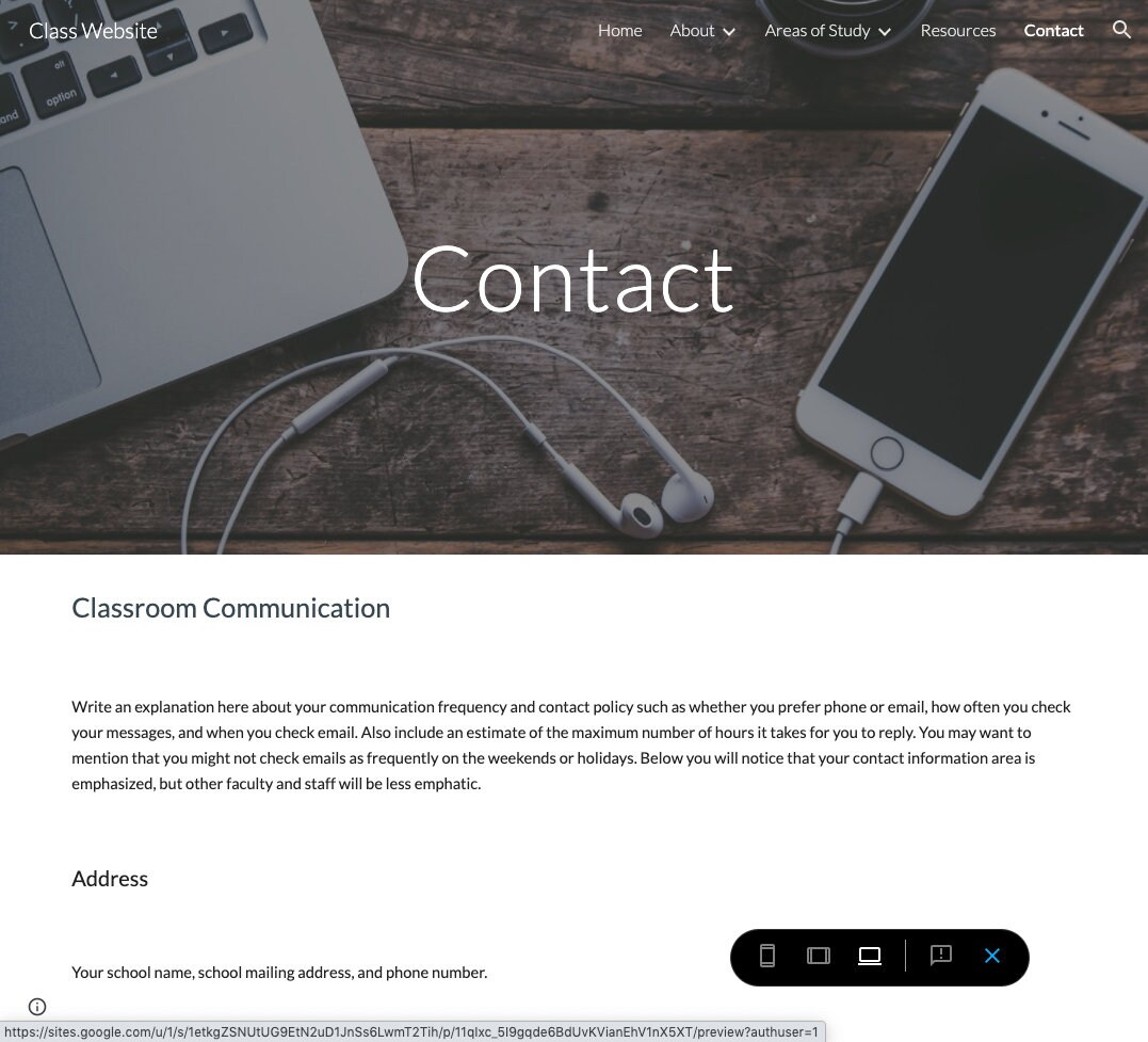 Class Website Template for Google Sites - Etsy