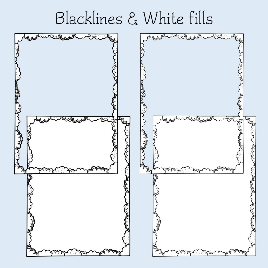 Cute Doodle Page Borders - 02 - Etsy