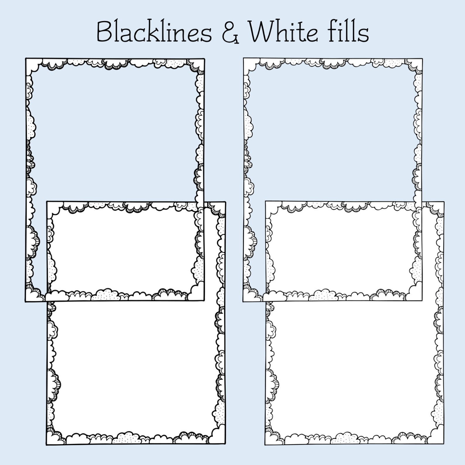 Cute Doodle Page Borders - 02 - Etsy