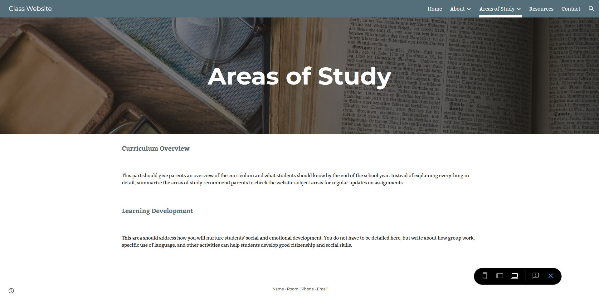 Class Website Template for Google Sites - Etsy