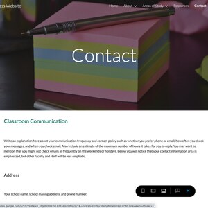 Class Website Template for Google Sites - Etsy