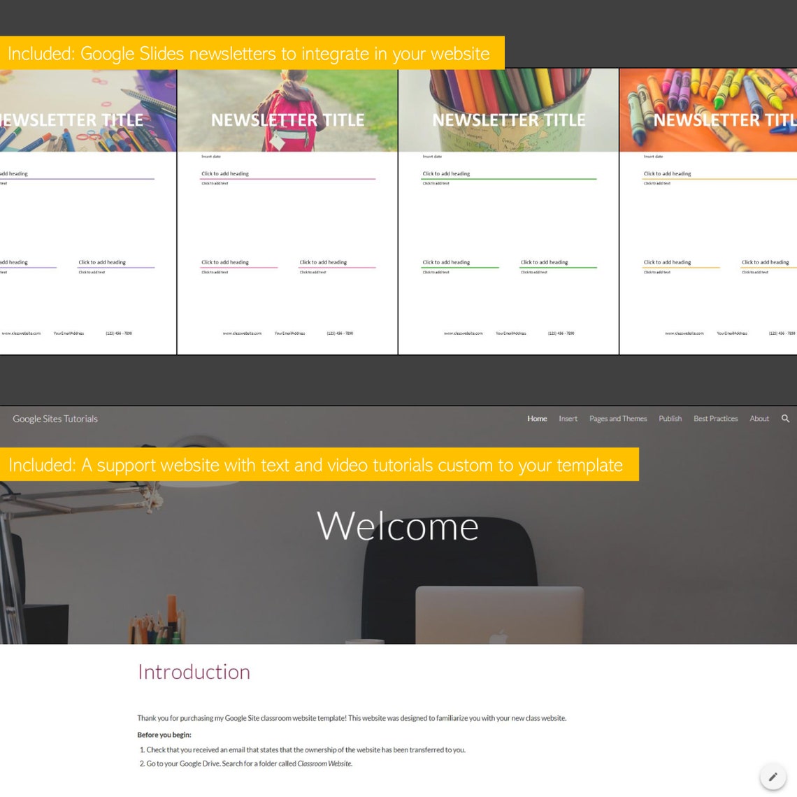 Class Website Template for Google Sites - Etsy