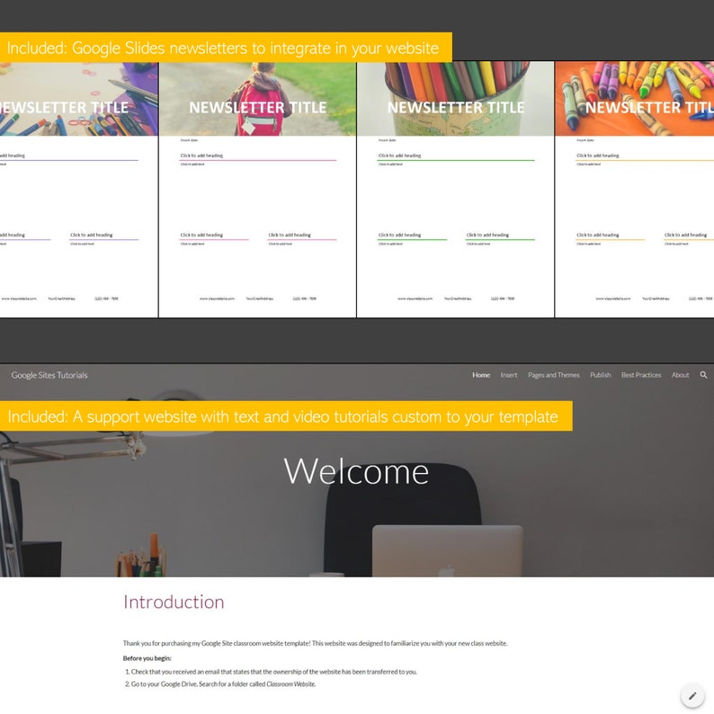 Class Website Template for Google Sites - Etsy