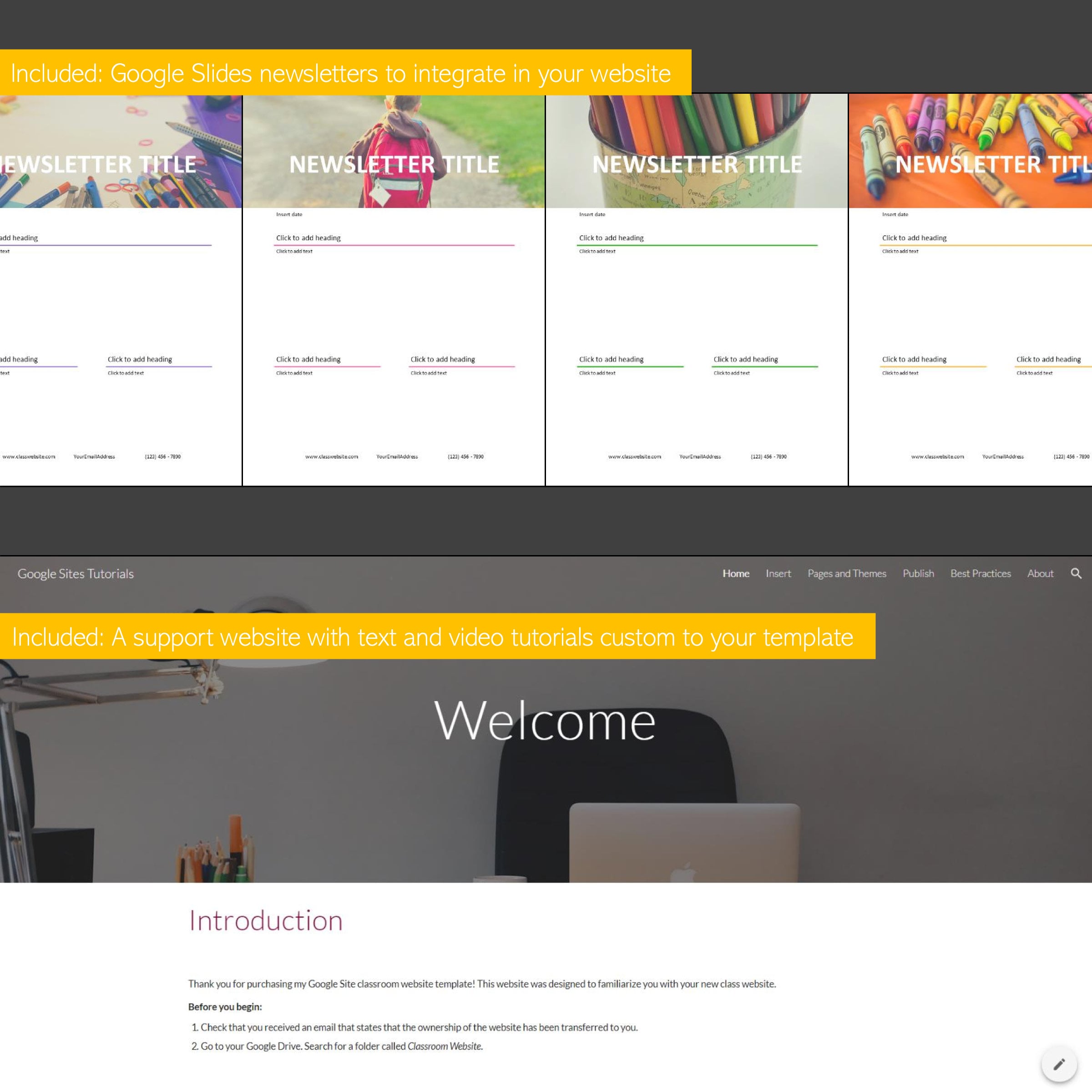 Class Website Template for Google Sites - Etsy