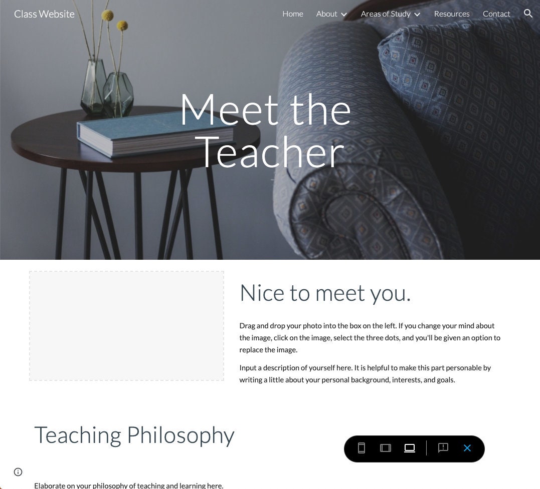 Class Website Template for Google Sites - Etsy