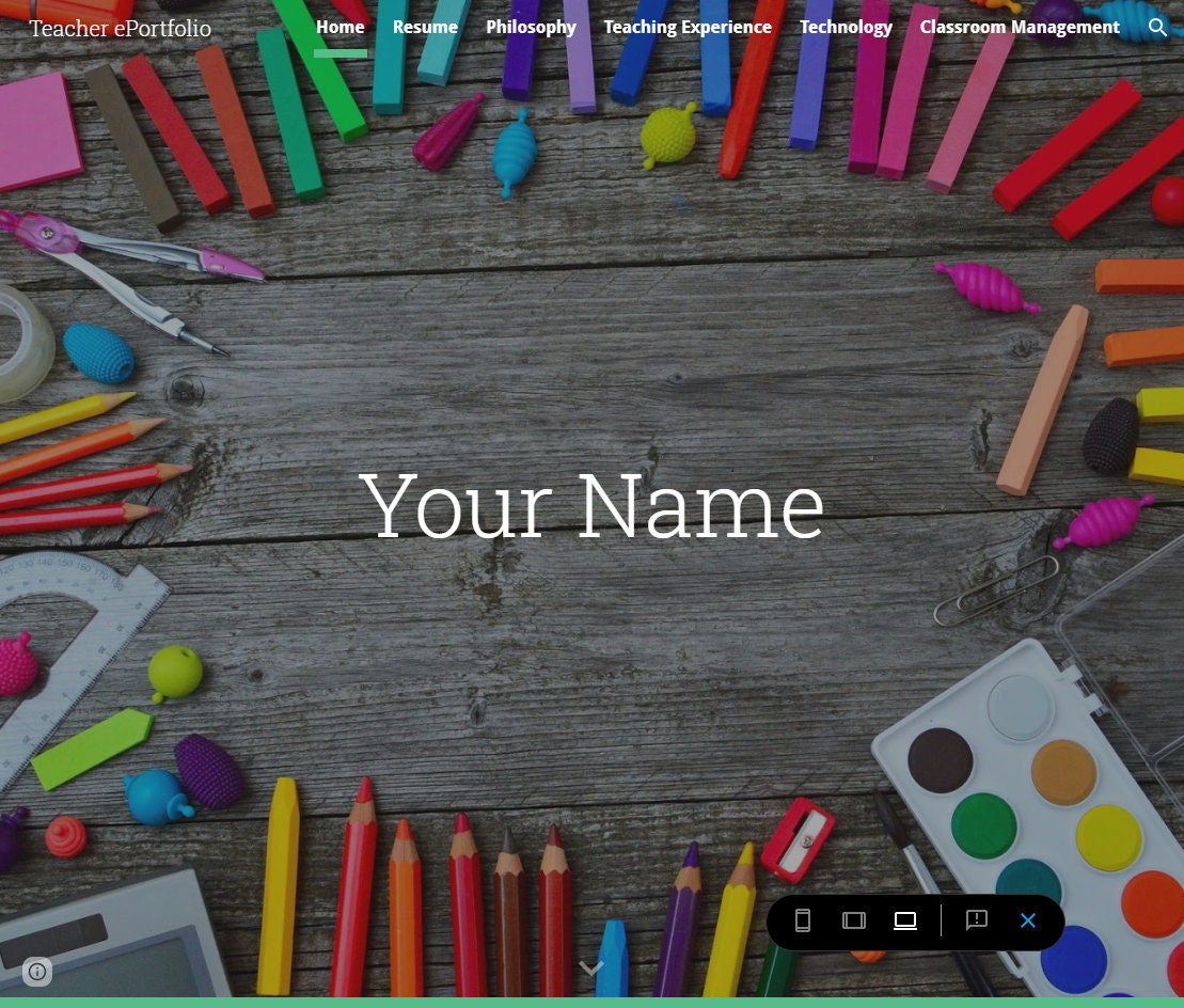 Teacher Portfolio Website Template - Etsy