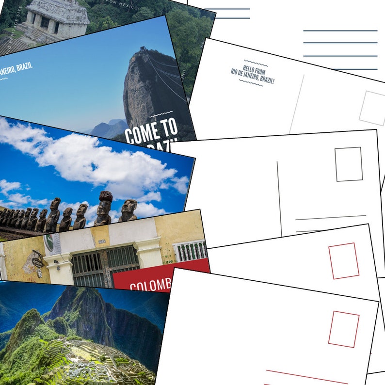 Postcards Around the World | Etsy