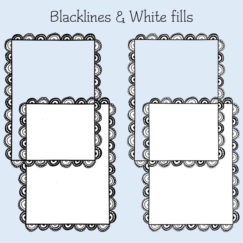 Cute Doodle Page Borders - 03 - Etsy