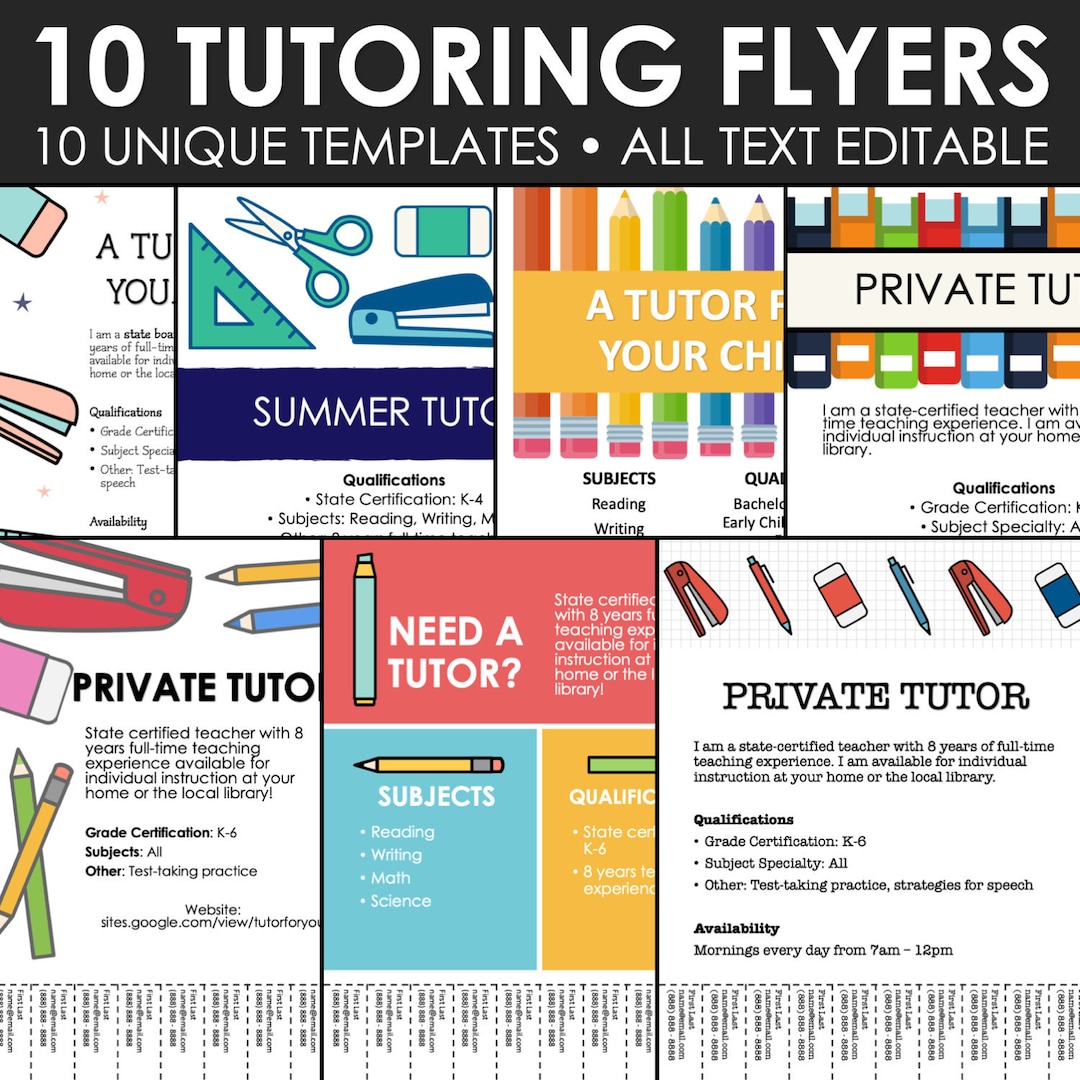 Summer Tutoring Flyer