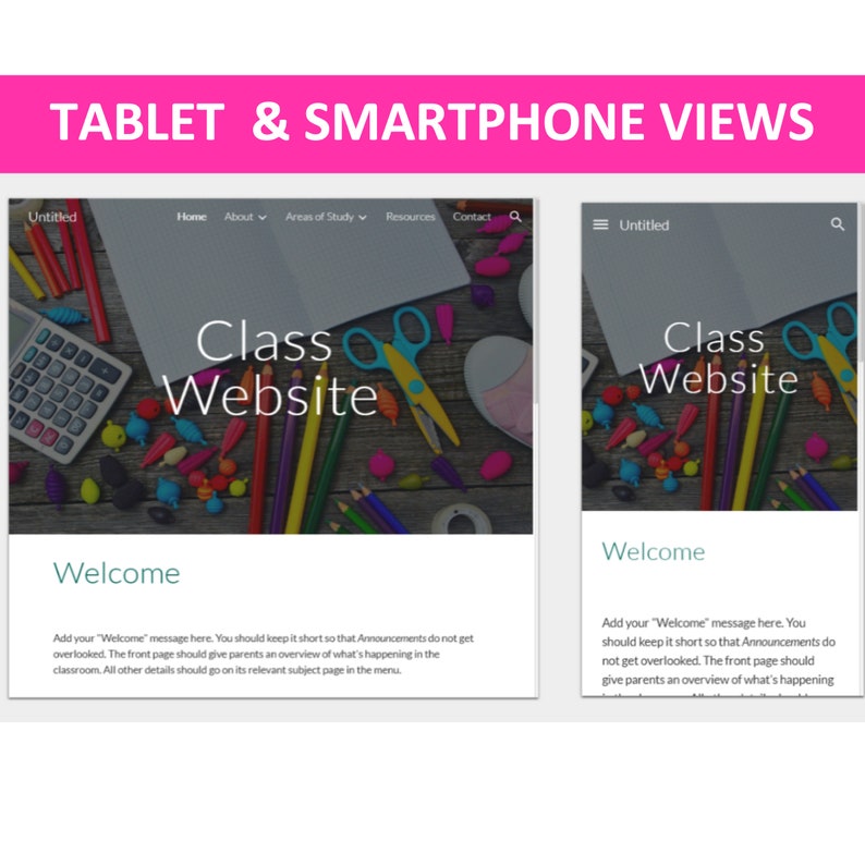 Class Website Template for Google Sites - Etsy