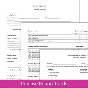 Preschool and Pre-k Report Cards and Curriculum Aligned to State ...