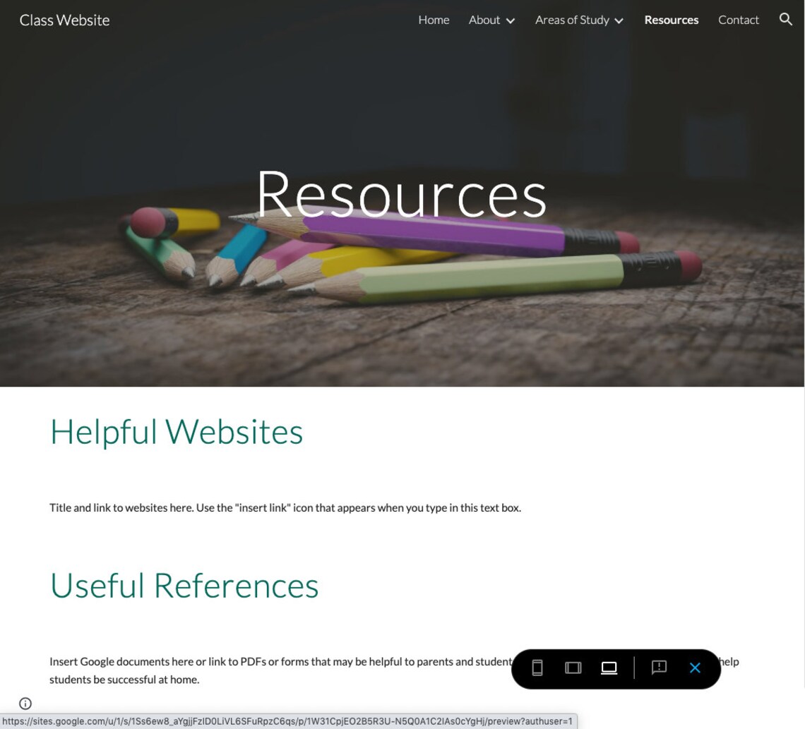 Class Website Template for Google Sites - Etsy