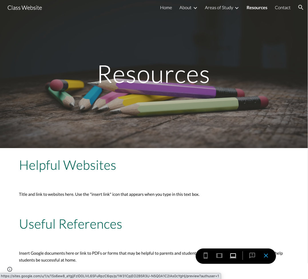 Class Website Template for Google Sites - Etsy