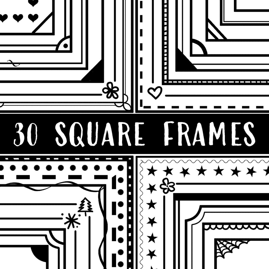 Square Frames Borders - 01 - Etsy