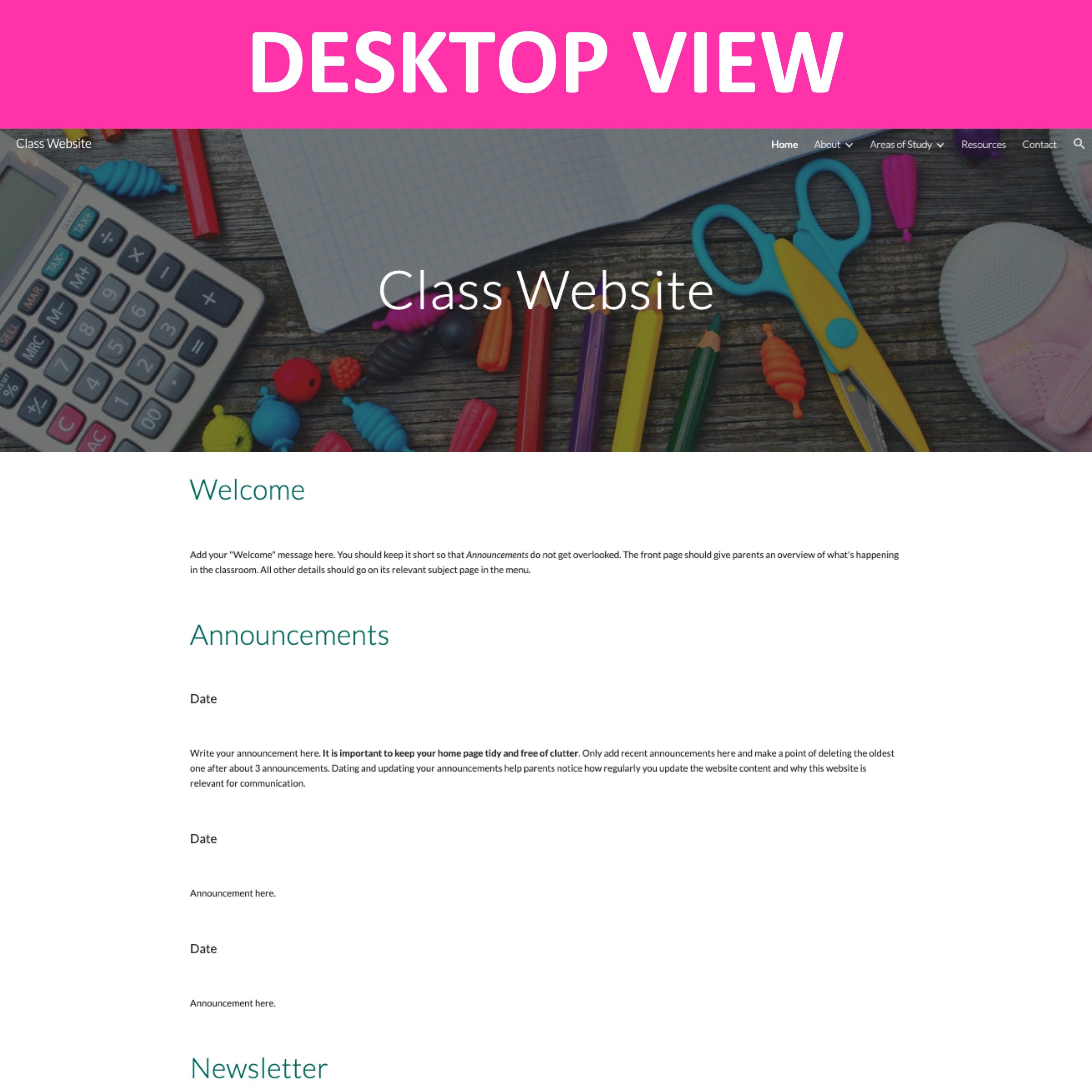Class Website Template for Google Sites - Etsy