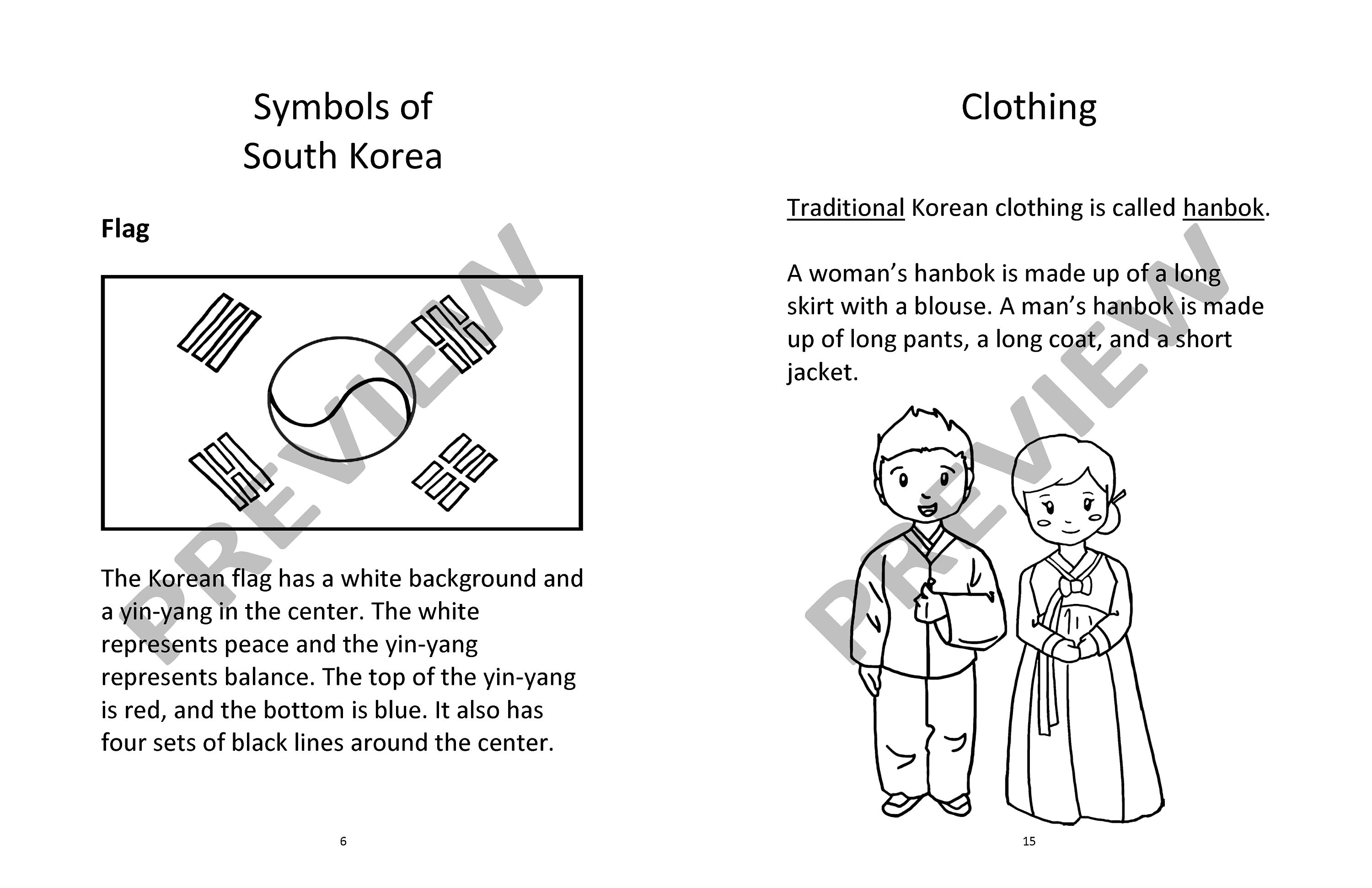 KOREA - Learn About Korea Booklet Nonfiction Country Study - Etsy