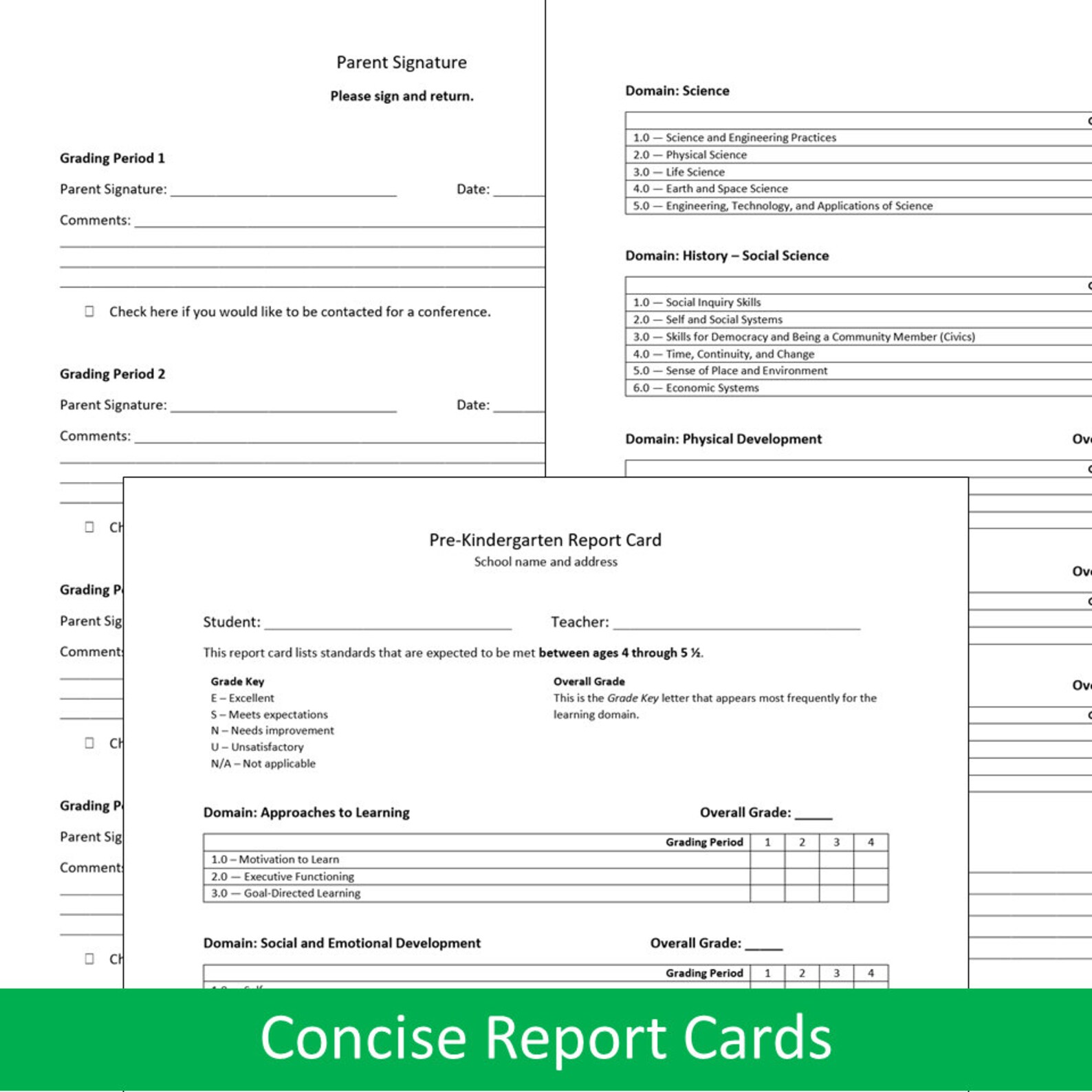 Preschool and Pre-k Report Cards and Curriculum Aligned to State ...