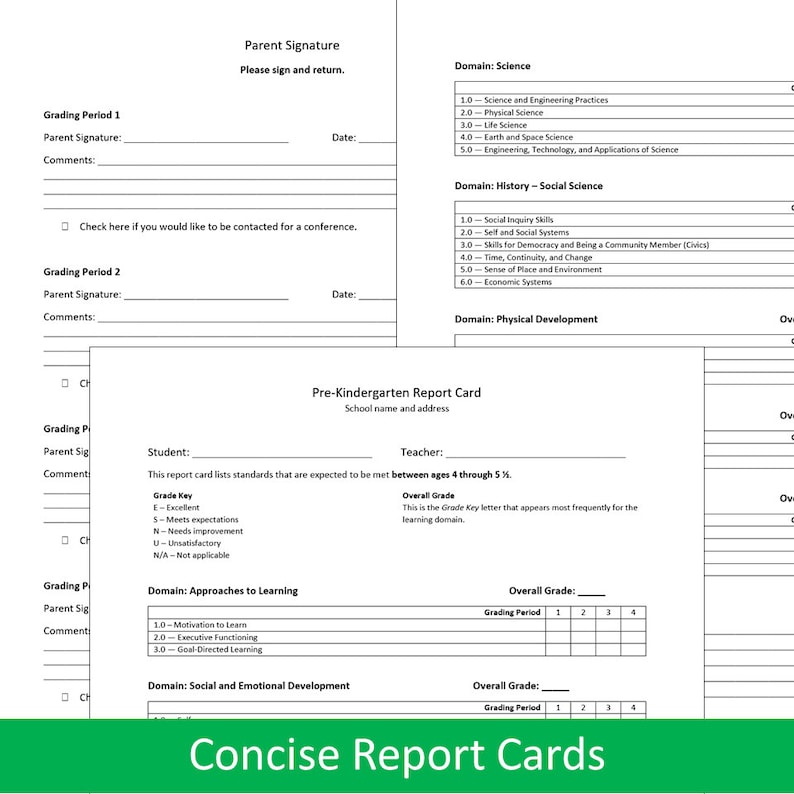 Preschool and Pre-k Report Cards and Curriculum Aligned to State ...