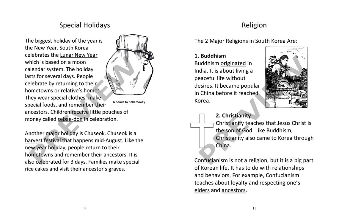 KOREA - A Study of South Korea Booklet Nonfiction Country Study - Etsy