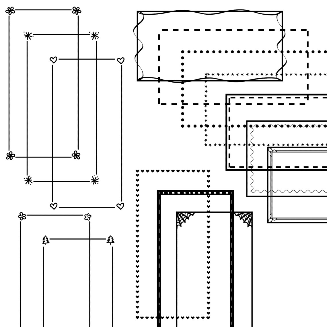 Rectangle Frames Borders - 01 - Etsy