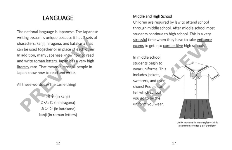 JAPAN A Study of Japan Booklet Nonfiction Country Study - Etsy 日本