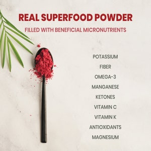 Jungle Powders Freeze Dried Raspberry Powder 3.5oz / 100g, 100% Natural ...