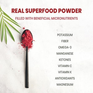 Jungle Powders Organic Raspberry Powder 5 Ounces USDA Organic Freeze ...