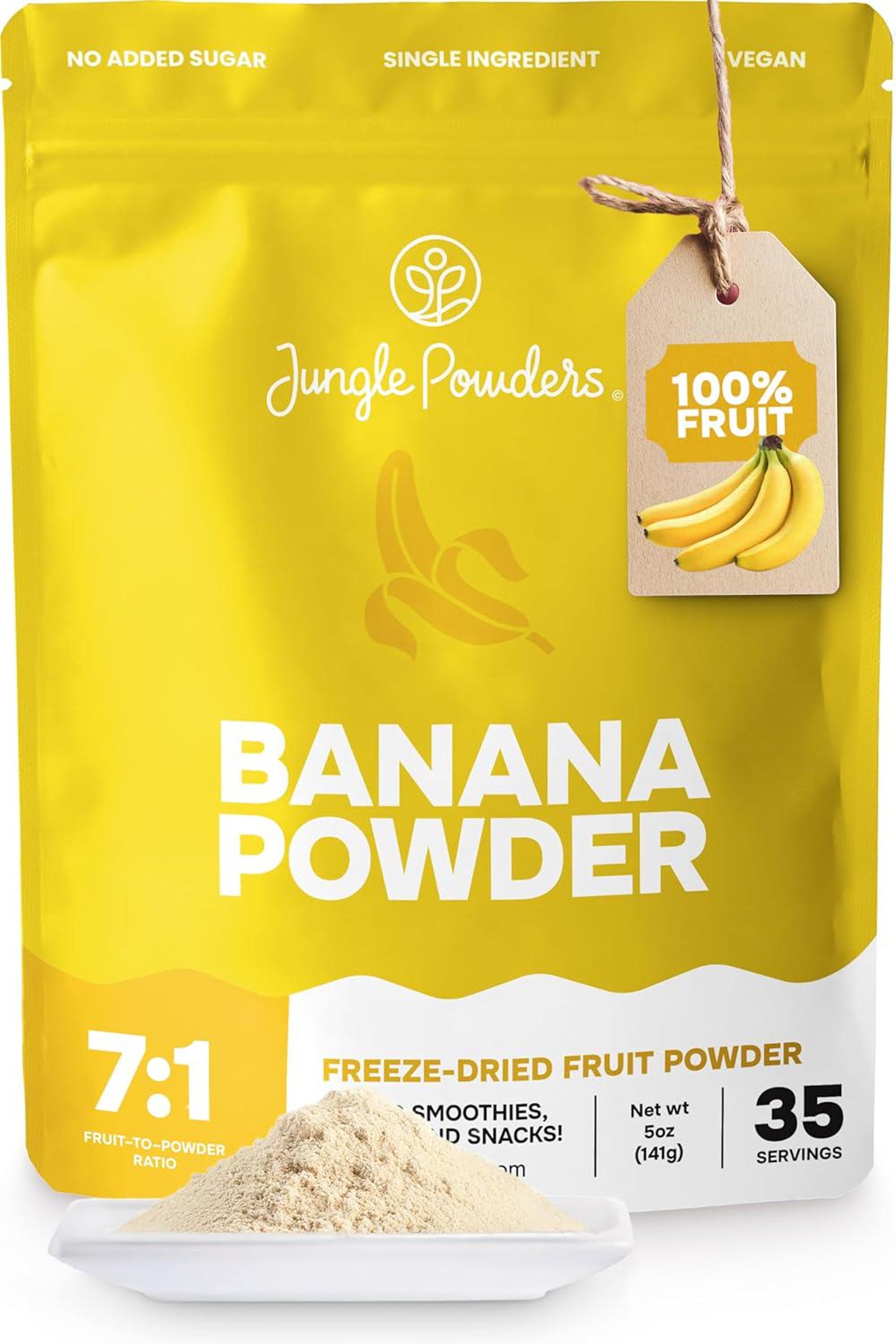 Jungle Powders Freeze Dried Banana Powder 5oz / 141g 100% Natural ...