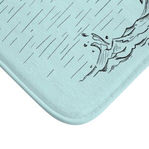 Whale Bath Mat Sea Fish Bathroom Rug Nautical Memory Foam Shower Carpet ...