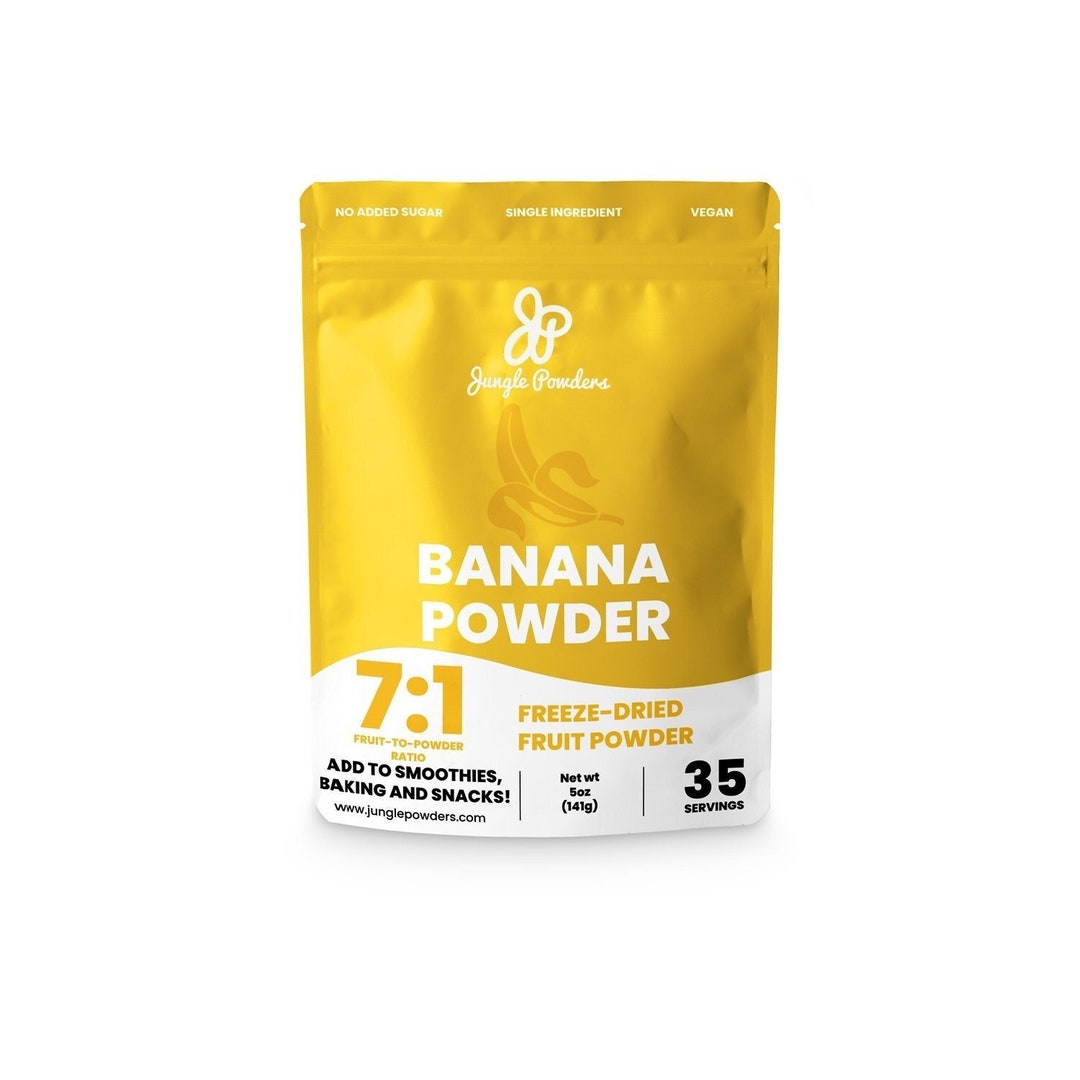 Jungle Powders Freeze Dried Banana Powder 5oz / 141g 100% Natural ...