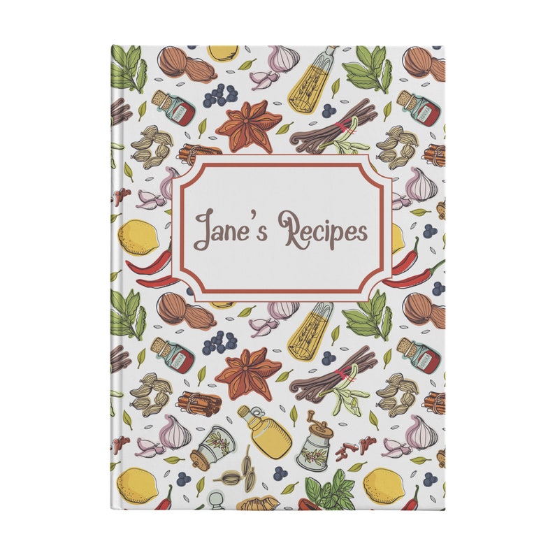 Personalized Recipe Journal Custom Cooking Diary Chefs - Etsy