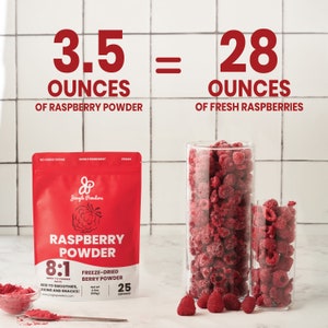 Jungle Powders Freeze Dried Raspberry Powder 3.5oz / 100g, 100% Natural ...